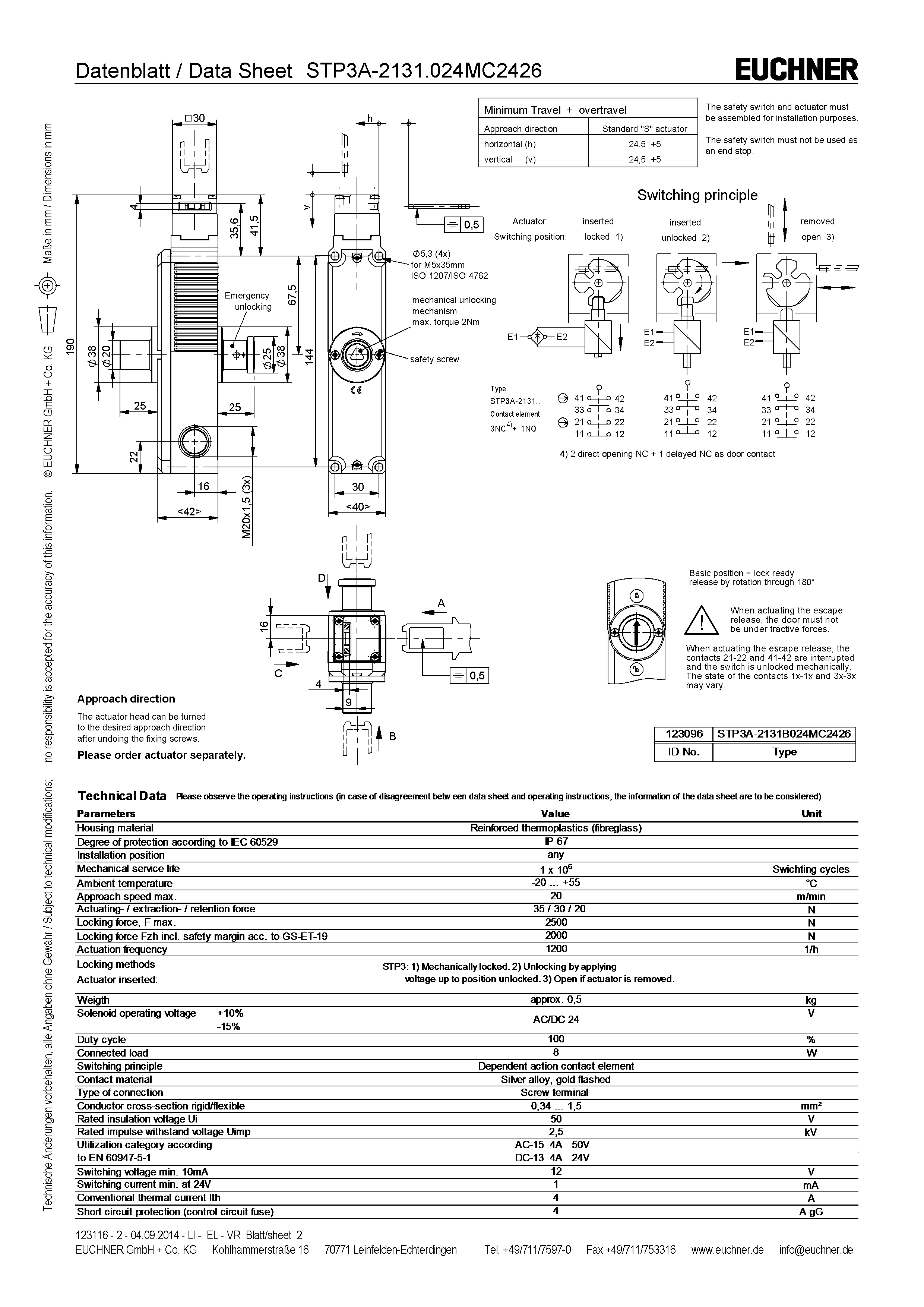 STP3A-2131B024MC2426 (Order no. 123096) | EUCHNER